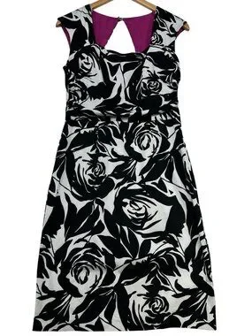 Donna Ricco | Dresses | Donna Ricco Womens Sheath Midi Dress Cutout ...